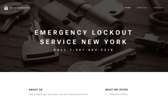 Locksmith Website Template - Website template