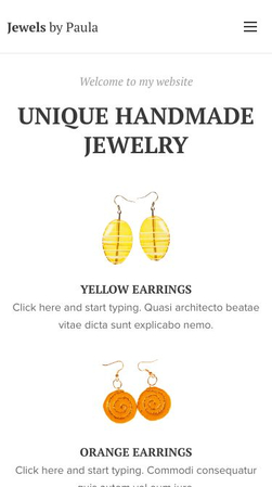 Handmade Jewelry Website Template - Website template