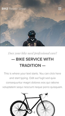 Bike Repair Shop Website Template - Website template